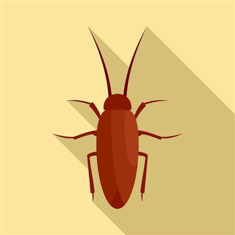 Premium Vector Cockroach Insect Icon Flat Illustration Of Cockroach