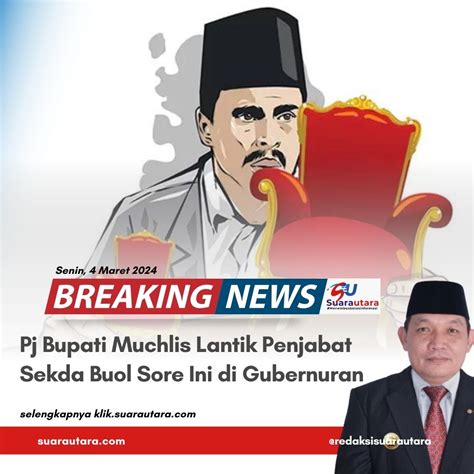 Pj Bupati Muchlis Lantik Penjabat Sekda Buol Sore Ini Di Gubernuran