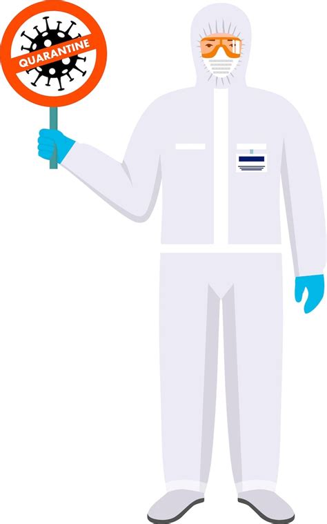 Premium Vector Medical Man In Radiation Biohazard Protective Suit