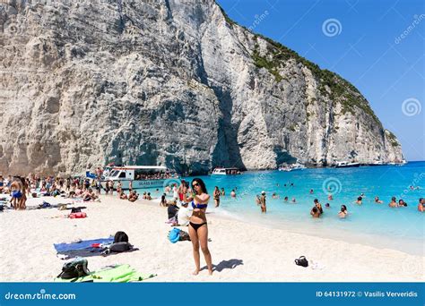 View Of Navagio Shipwreck Beach In Zakynthos Navagio Beach Is