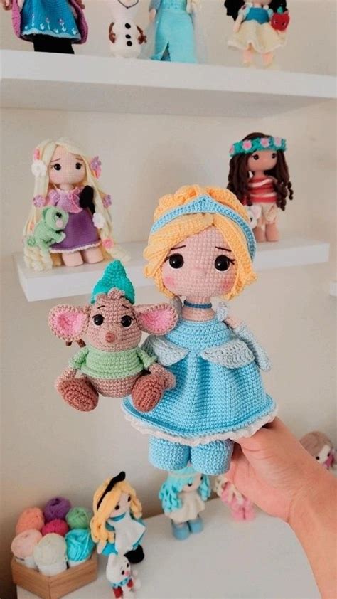 Sevimli Tığ Işi Disney Prensesleri Örgü Oyuncakları Amigurimi