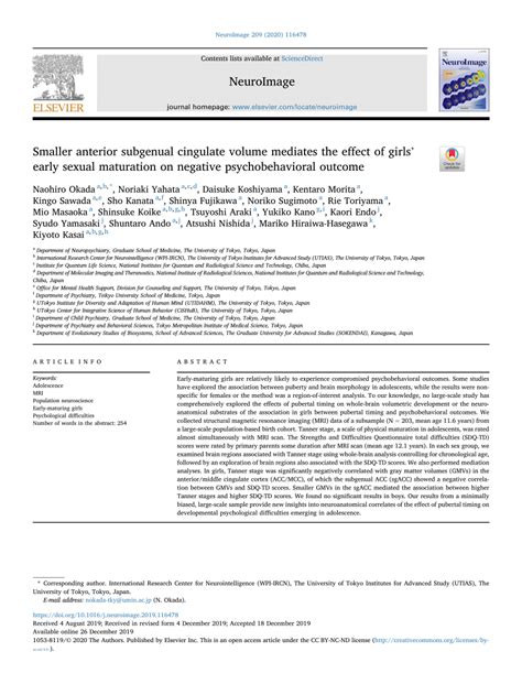 Pdf Smaller Anterior Subgenual Cingulate Volume Mediates The Effect