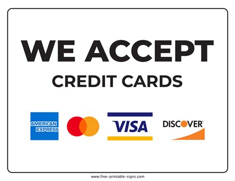 Credit Cards Accepted