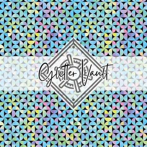 7039 Neon Geo Vinyl Print Glitter Vault