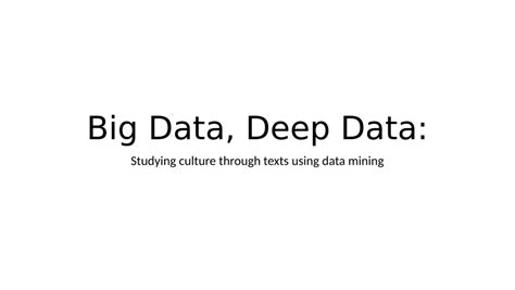 Pdf Big Data Deep Data