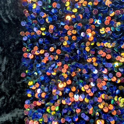 Iridescent Multi Colour Sequin On Stretch Velvet With Luxury Sequins A
