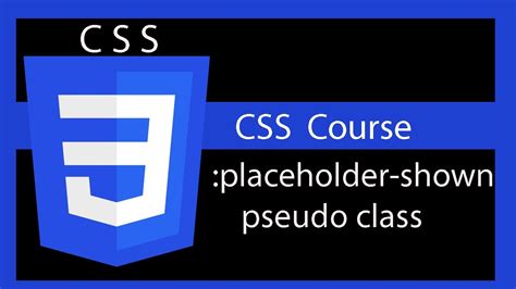 Css Style Form Elements Placeholder Shown Pseudo Class Youtube
