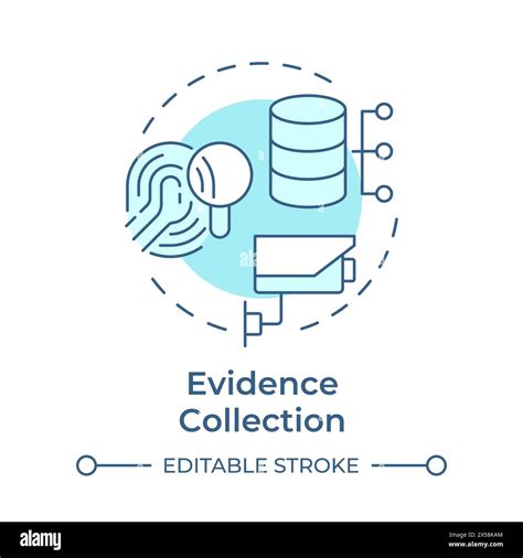 Evidence Collection Soft Blue Concept Icon Stock Vector Image And Art Alamy