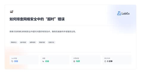 如何排查网络安全中的 超时”错误 Labex