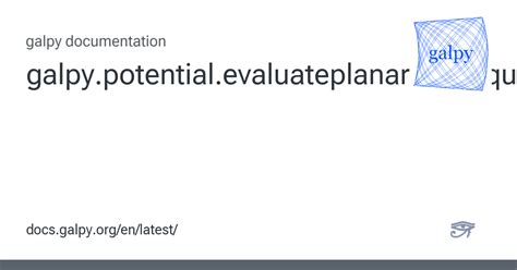 galpy potential evaluateplanarphitorques — galpy v1 11 0 dev0 documentation