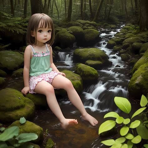 Cute In The Forest In Wet Panties Sitting Flushed Seaart Ai