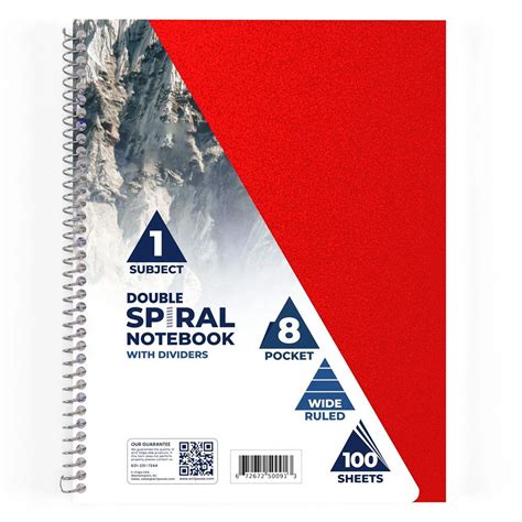 Bulk Wide Ruled 1 Subject Notebook 9x11 Assorted Wsd