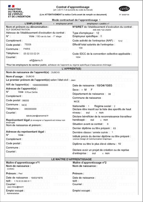 Cerfa Contrat Apprentissage 2022 Notice Image To U