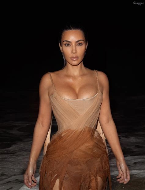 Kim Kardashian Poses In A Sheer Wet Dress 9 Photos Thefappening