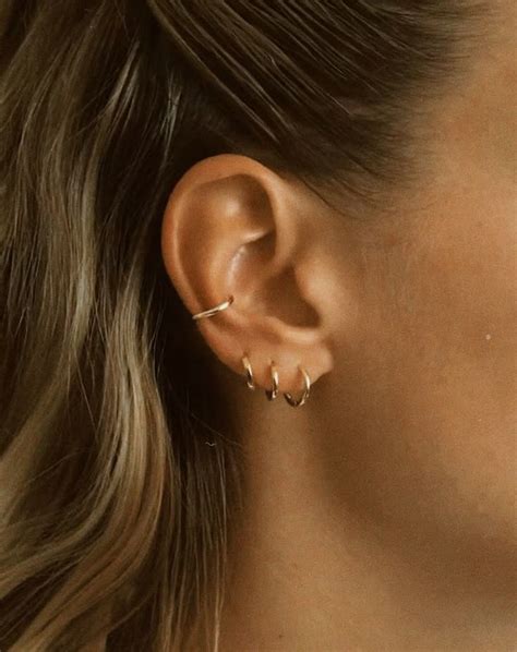 Aritos En La Oreja Aros En La Oreja Piercings Oreja Joyas