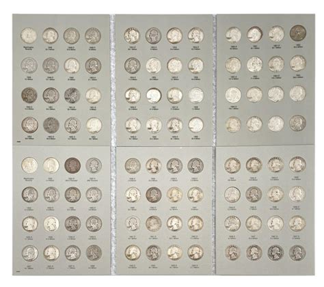 Lot Lot Of 297 Assorted Washington Silver Quarters