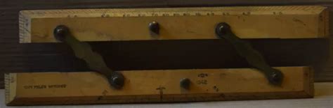 Ww2 Raf Air Ministry Box Wood Parallel Rule 1942 Capt Fields Improved