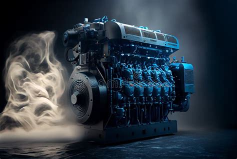 Gasoline Portable Generator Close Up On Mobile Backup Generator