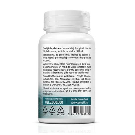 Calciu Marin 60 Capsule Zenyth Farmacia Tei Online