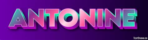 Antonine Effet De Texte Et Design De Logos Prénom