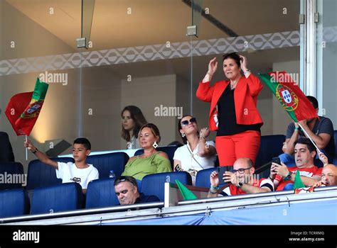 Portugals Cristiano Ronaldos Mother Maria Do Santos Averio During The