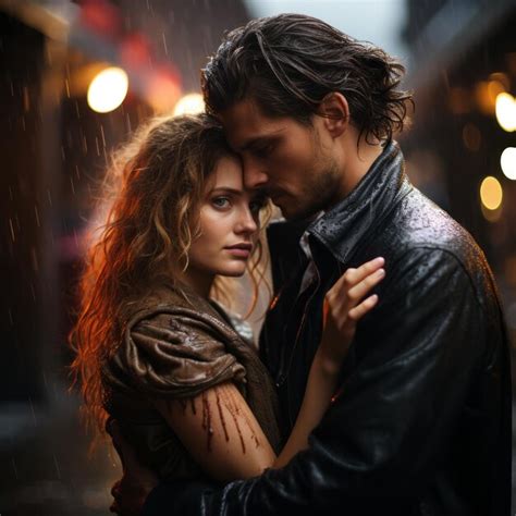 Premium Photo A Hug Between Man And A Woman