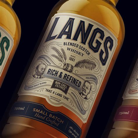 Langs Blended Scotch Whisky Rebrand by Fun Agency - World Brand Design ...
