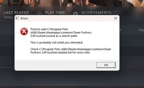 I Got This Message When I Tried To Boot Up Tf2 How To Fix Rtf2