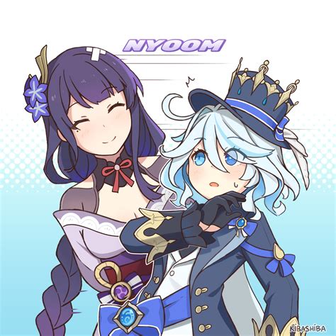 Raiden Shogun And Furina Genshin Impact Drawn By Kibashiba Danbooru