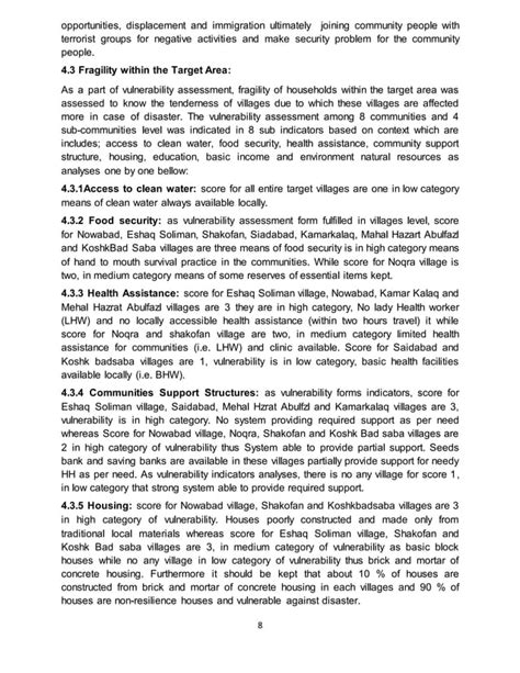 Osd Risk Assessment Report Herat Afghanistan Pdf