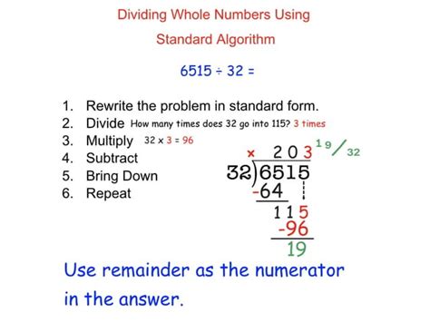 Dividing Using Standard Algorithm Ppt