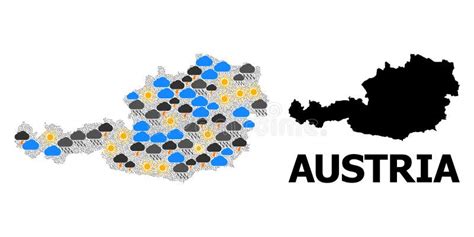 Weather Mosaic Map Of Austria Stock Illustration Illustration Of