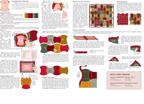 Apple Core Quilt Template By Quilting From The Heartland