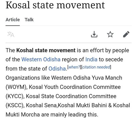 Til Theres A Separatist Movement Going On In Odisha 🤡 Rodisha