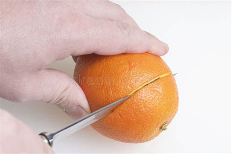 Cutting Oranges Stock Image Image Of Fruit Hand Studio 13839887