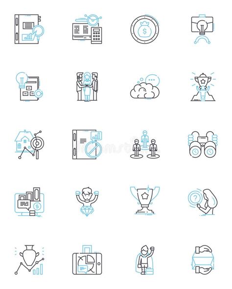 Analysis And Graphs Linear Icons Set Metrics Trends Patterns