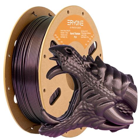 Pla Burnt Titanium 3d Printer Filament， 175mm1kg Eryone Eryone3d