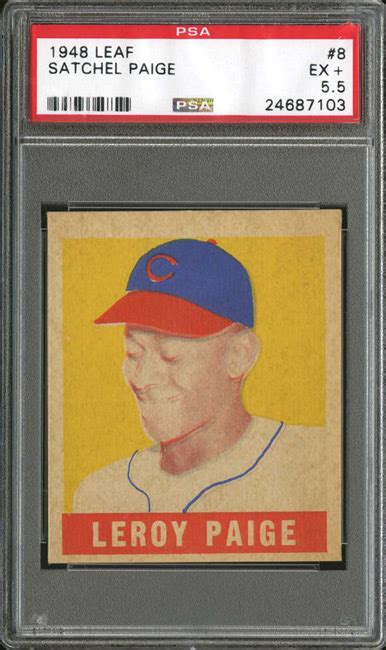 1948 1949 Leaf 8 Satchel Paige Rookie Psa Ex 55 Rea Archive
