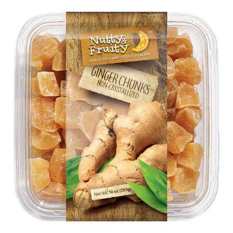 Nutty And Fruity Dried Ginger Chunks 283 Grams 10oz