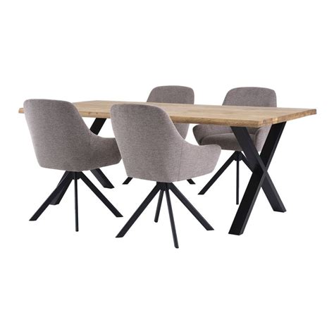 Roslev Rostrup Söögitoa Komplekt Laud 95 X 200 X 75 Cm Tool 57 X 86 X 57 Cm Jysk Alati