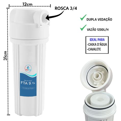 Filtro Para Caixa Dágua Poe 934 Cavalete 1200 Lh Redmag® Redmag Purificadores De Água