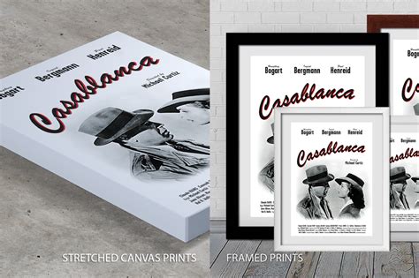 Casablanca Movie Poster Canvas Print Ready To Hang Art Online