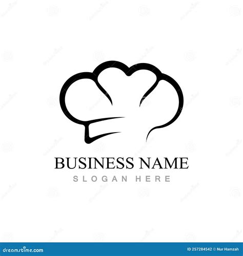 Chef Hat Logo Design With Vector Illustration Template Stock Vector