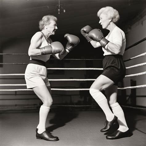 Vintage Older Women Boxing Fight In Boxer Trunks A By Rainman9902 On