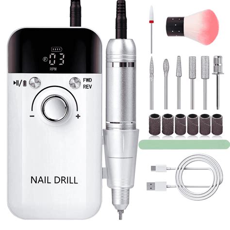 Idfine Electric Nail Drill 45000rpm Cordless Rechargeable Nail Drill