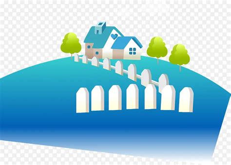 清新山顶上的卡通房子png图片素材下载图片编号9855530 Png素材网