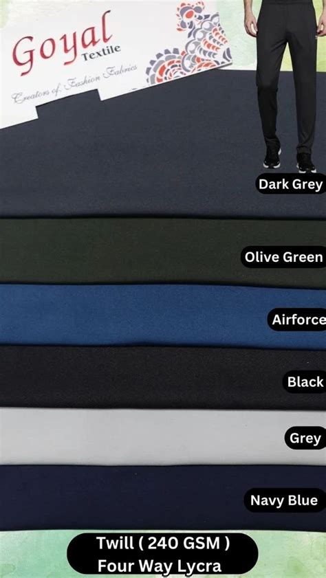 4 Way Lycra Fabric Lower Printspattern Solid Color Multicolor At