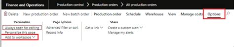 how to create a workspace in d365 finance and operations encore