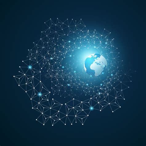Cloud Computing And Networks With Globe Abstract Global Digital Network Connections
