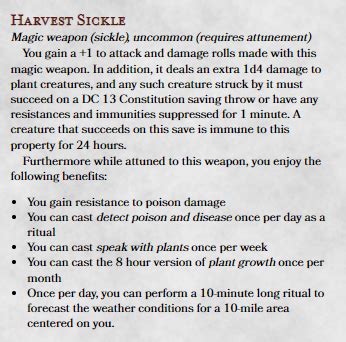 The Workshop The Harvest Sickle Dandd 5e D20 Radio